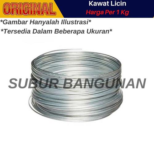Jual Kawat Seng BWG Galvanis Tali Licin Ikat Sedang Per kg / KAWAT LICIN GALVANIS PUTIH - 14 ...