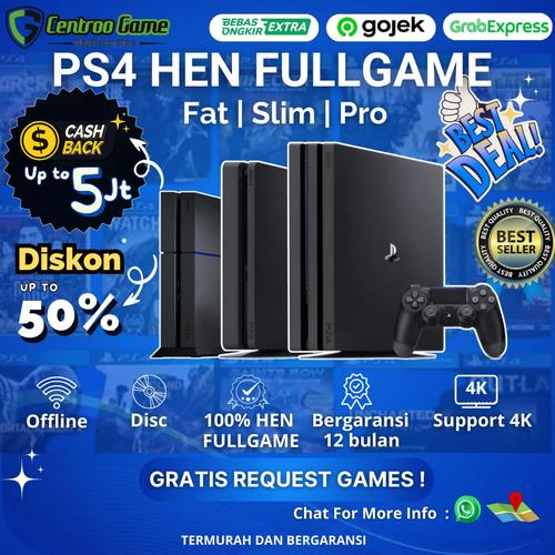 Jual PS4 Pro HEN - Slim HEN - Fat HEN 500gb 1tb 2tb FULLGAME TERBARU ...