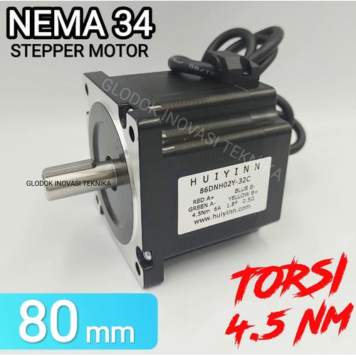 Jual Motor stepper steper 86 nema 34 nema34 CNC Router phase 1.8 - 80mm ...