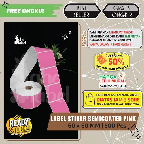 Jual LABEL SEMICOATED 60X60 MM LABEL STIKER BARCODE 6X6 CM LABEL STIKER ...