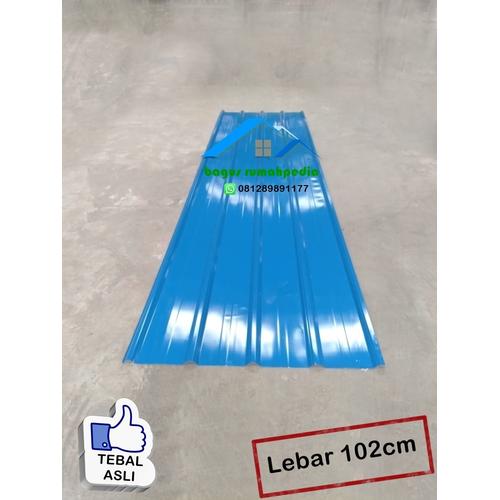 Jual Atap Spandek Warna 1020 Biru Galvalum Zincalume Baja Ringan Kanopi ...