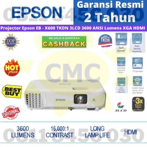 Jual Projector Epson EB-X600 TKDN XGA 3LCD Projector Proyektor Epson EB ...