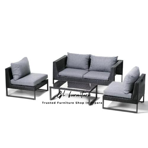 Jual Kursi Sofa Teras Tamu Rotan Outdoor Indoor Kaki Besi Minimalis ...