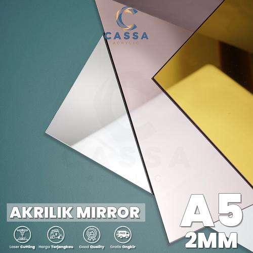 Promo Akrilik Mirror A5 GOLD / SILVER / ROSE GOLD / Acrylic Sheet 2mm ...