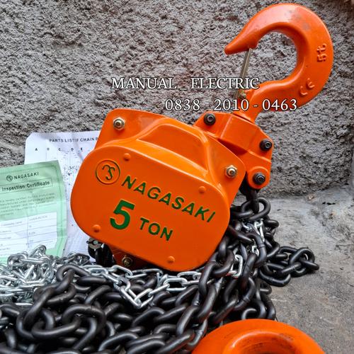 Jual Takel 5 Ton x 5 Meter Nagasaki Chain Block 5Ton 5Meter Katrol ...