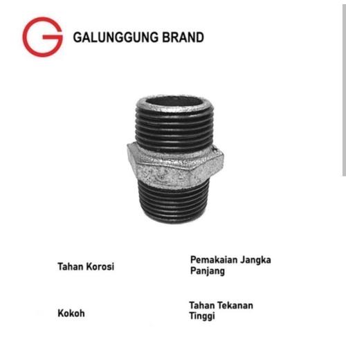 Jual Double Nepple Galvanis Merk Galunggung Ukuran 3 inch - Jakarta ...