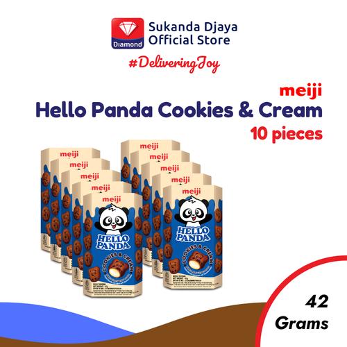 Promo Meiji Hello Panda Biskuit Cookies & Cream Snack 45 Gr [ISI 10 PCS ...