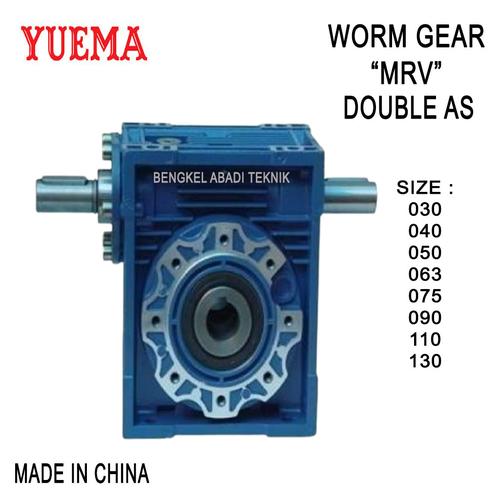 Jual WORM GEAR YUEMA MRV-E 075 DOUBLE AS RATIO 1:7.5 - 1:100 - Jakarta Barat - Bengkel Abadi ...