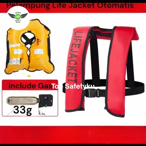 Jual Pelampung Life Jacket Automatic Gas CO2 Warna Merah - Jakarta Barat - Top Safetyku | Tokopedia