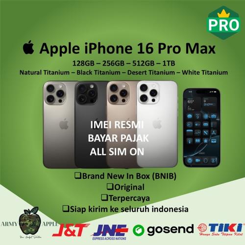 Jual (RESMI) iPhone 16 ProMax Pro Max 128GB 256GB 512GB 1TB Desert ...