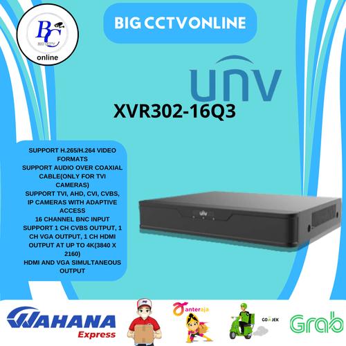 Jual UNIVIEW XVR302-16Q3 UNV 16 CHANNEL 5MP H.265 + 8 IP CHANNEL XVR ...