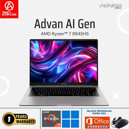 Promo Advan Laptop AI Gen AMD Ryzen 7 8845HS 16GB 512GB Windows 11 - Ai ...