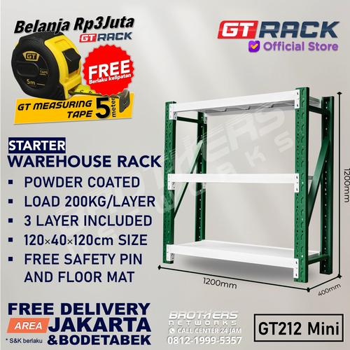 Promo RAK GUDANG BESI GT RACK GT212 MINI – WAREHOUSE RACK 200KG TINGGI ...