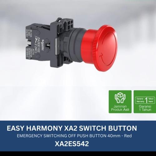 Jual Emergency Stop Schneider XA2ES542 Push Button Emergency Switch XA2 ...