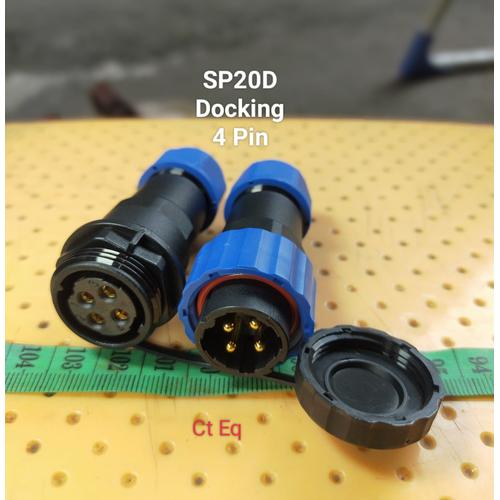 Jual SP20D 4 Pin Konektor Docking IP68 Plug Male n Socket Femaled SP20 ...