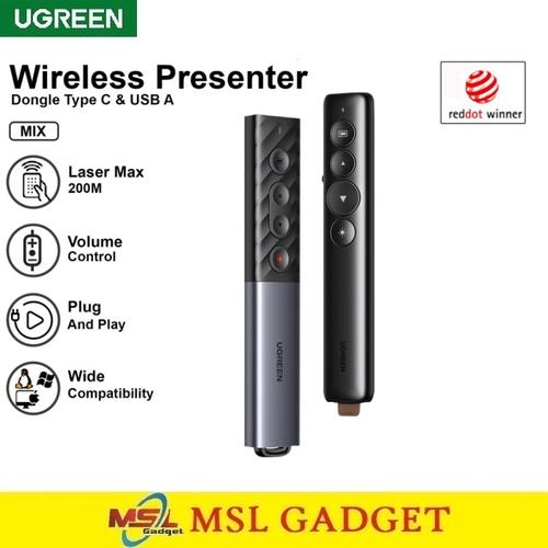 Jual UGREEN Wireless Remote Laser Pointer Presenter Presentasi - 50654 USB A - Kota Surabaya ...