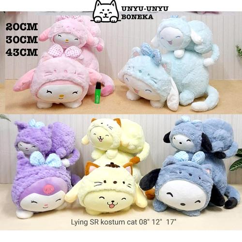 Jual sr kawai boneka lying cat kucing Chikawa kostum pochaco cinnamoll ...