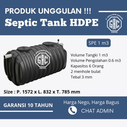 Jual Setic Tank HDPE 1000 L, Septic Tank Plastik 1 M3 - Kota Depok ...