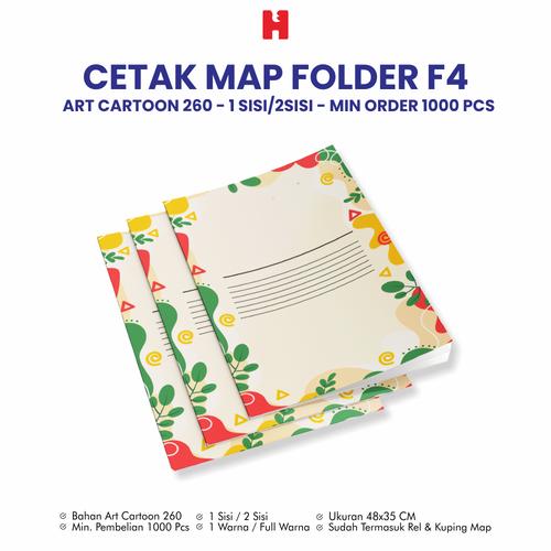 Jual Cetak Map Folder F4 Custom - Bahan Art Cartoon 260 1 Sisi/2 Sisi ...