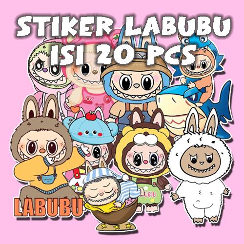 Jual Sticker Labubu viral kisscut stiker labubu ukuran 6 cm 1 pack isi ...