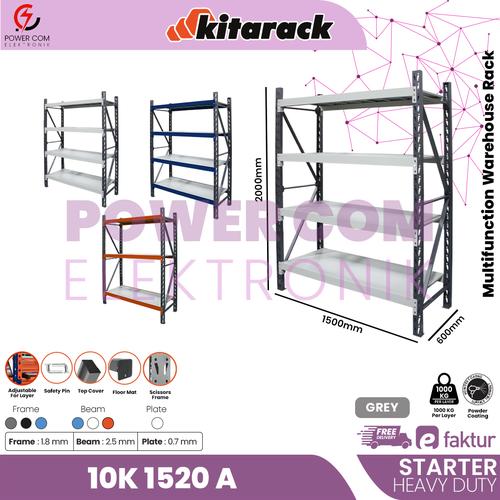 Jual RACK GUDANG BESI 1 TON 2 meter 1,5 meter rack gudang besi 10K1520A ...