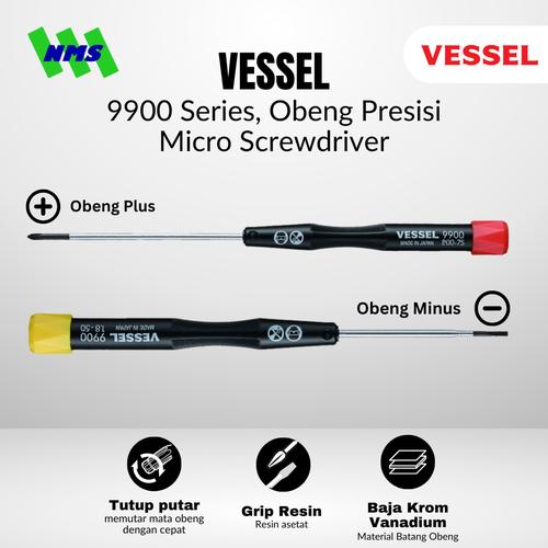 Jual Obeng Presisi VESSEL 9900 Micro Screwdriver - (+) 0 x 150mm ...