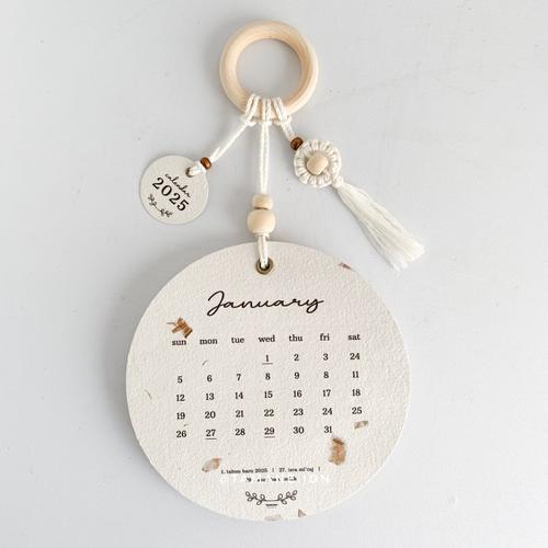Jual Aesthetic mini kalender meja 2024 macrame estetik kertas daur ...