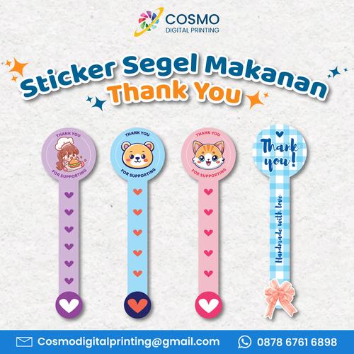 Jual Custom Stiker Segel Ucapan Terimakasih "Thank you" - 10 CM X 2 CM ...
