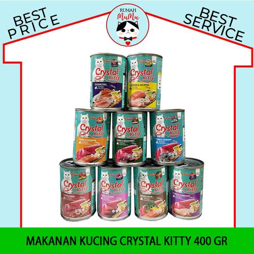Jual MAKANAN BASAH KUCING ALL LIFE STAGES CRYSTAL KITTY 400 GR ...