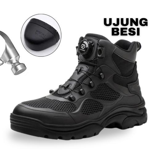 Jual Sepatu Safety Tali Putar Sporty Pria Wanita Lapisan Besi di Ujung ...