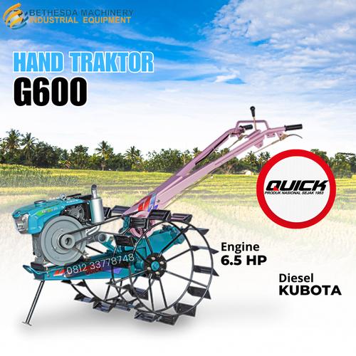 Jual Quick Hand Traktor G 600 Engine Diesel Kubota 6.5 HP - Kubota ...