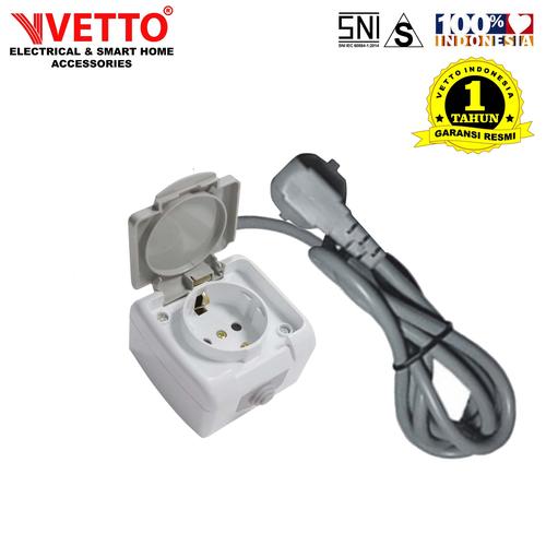 Promo VETTO Stop Kontak Outbow 1L/1,5M Abu Abu Weatherproof Outdoor - 1 ...