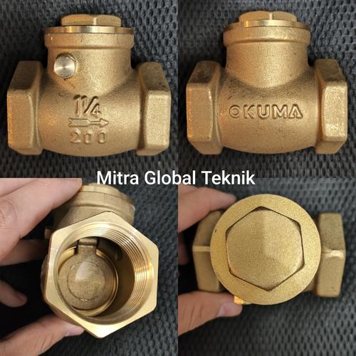 Jual Swing Check Valve Kuningan Drat 1/2" Inch / DN15 - Jakarta Barat ...