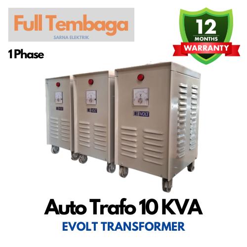 Jual EVOLT Auto Trafo 10 KVA Full Tembaga CU 1 Phase / 1 Fasa Dry Type ...