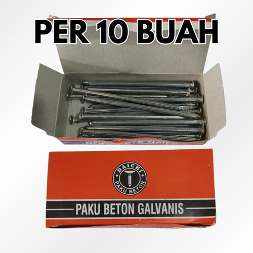 Jual PER 10 Buah Paku Beton 4 Inch 250 Gram RRT Putih Paku Tembok ...