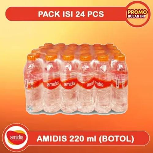 Jual Amidis Air Mineral 220ml Botol Mini 1 Dus / Pack isi 24 Bukan Cleo ...