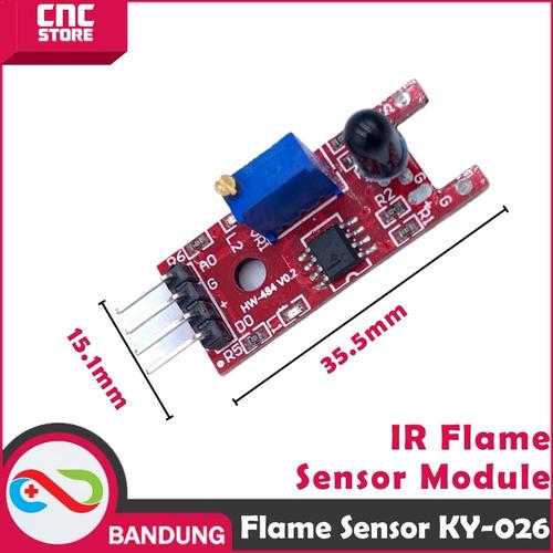 Jual FLAME SENSOR MODULE KY-026 FIRE DETECTION SENSOR MODULE ARDUINO ...