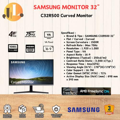 Jual SAMSUNG 32" inch LC32R500FDE FHD LED Curved Monitor LC32R500 ...