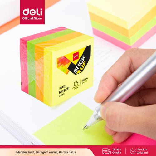 Jual Deli Sticky Note Pad Notes 4x100Sheets Menempel Dengan Baik ...