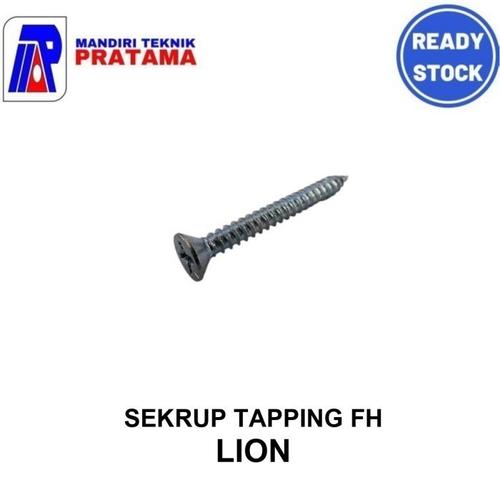 Jual Skrup Tapping FH 6 x 2 LION Sekrup Kepala Rata Flat Head Tapping ...