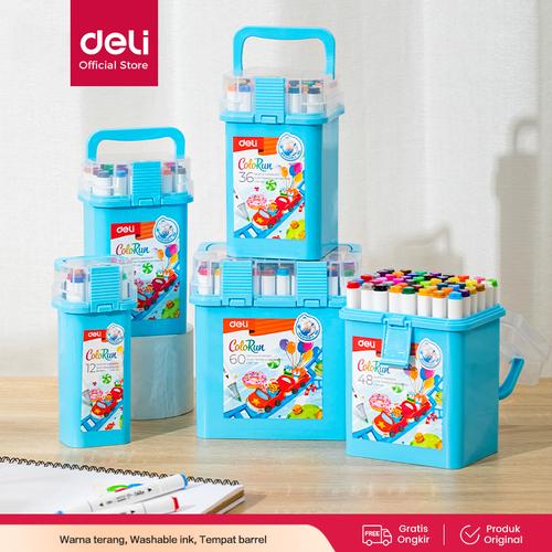 Jual Deli Spidol Warna Dual Tip Sketsa /Water Based Sketch Marker EC187 ...