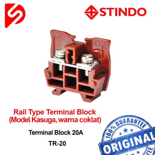 Jual Terminal Blok TR-20 Model Kasuga coklat Rail 2Fungsi STINDO ...