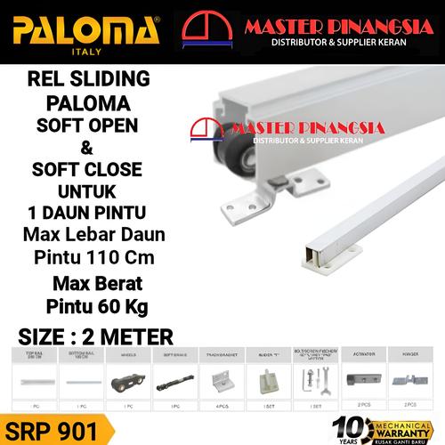 Jual PALOMA SRP 901 Sliding Rail 2 Meter Rel Pintu Geser 1 Daun Slide ...
