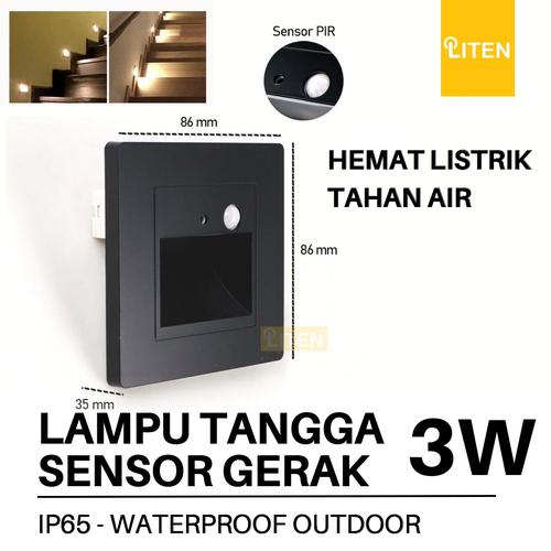 Jual Lampu Tangga Sensor Gerak Otomatis 3w / LED Step light 3 watt ...