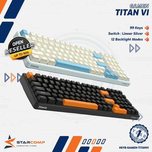 Jual Gamen Titan VI / 6 98% Layout 99 Keys Ergonomic Gasket Mechanical ...