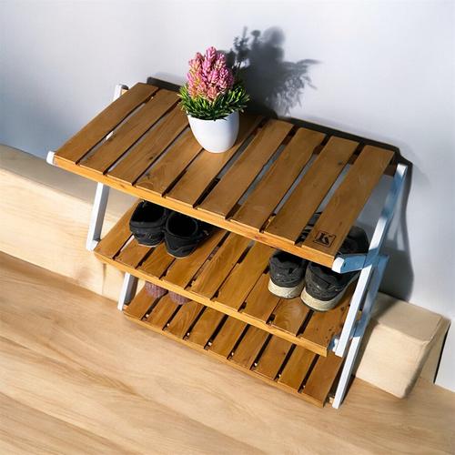 Jual Rak Sepatu Lipat 3 Tingkat - Finishing Cat Duco dan Pelitur ...