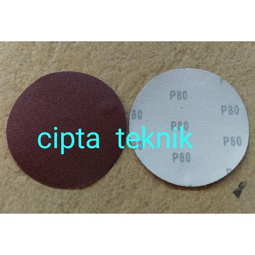 Jual Amplas Bulat Velcro 5 inchi Grit 80 Merah 5 inch p80 abrasive Disc ...
