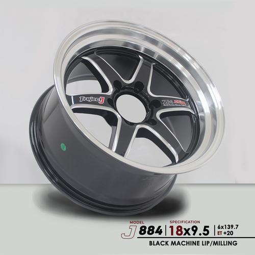 Jual J884 BLACK MACHINED LIP VELG JF LUXURY R18 - Kota Palembang ...