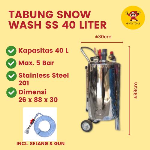 Jual Tabung Snow Wash 40 Liter Tabung Salju 40 Ltr Stainless Steel ...