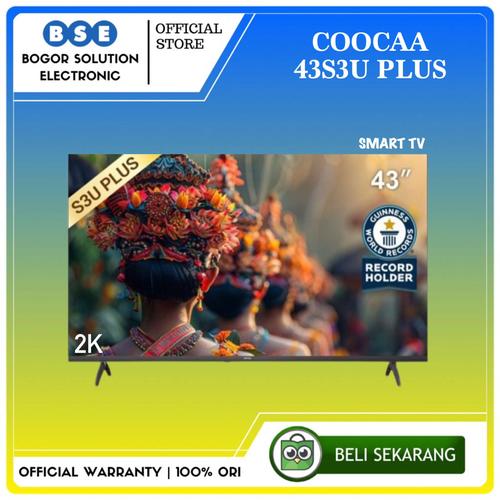 Promo TV Coocaa 43S3U+ 2K LED TV 43 Inch Coocaa 43S3u Plus Smart TV 43 ...